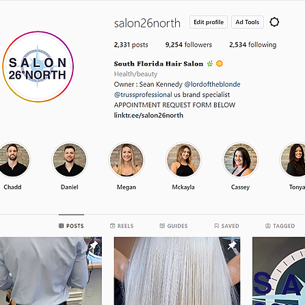 We ARE Salon 26 North | Instagram, Facebook, TikTok | Linktree