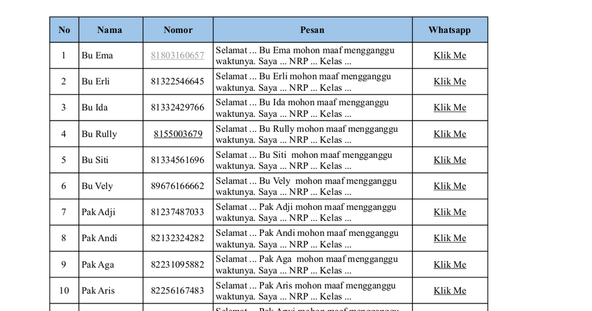 Mata Kuliah Kelas A | Linktree