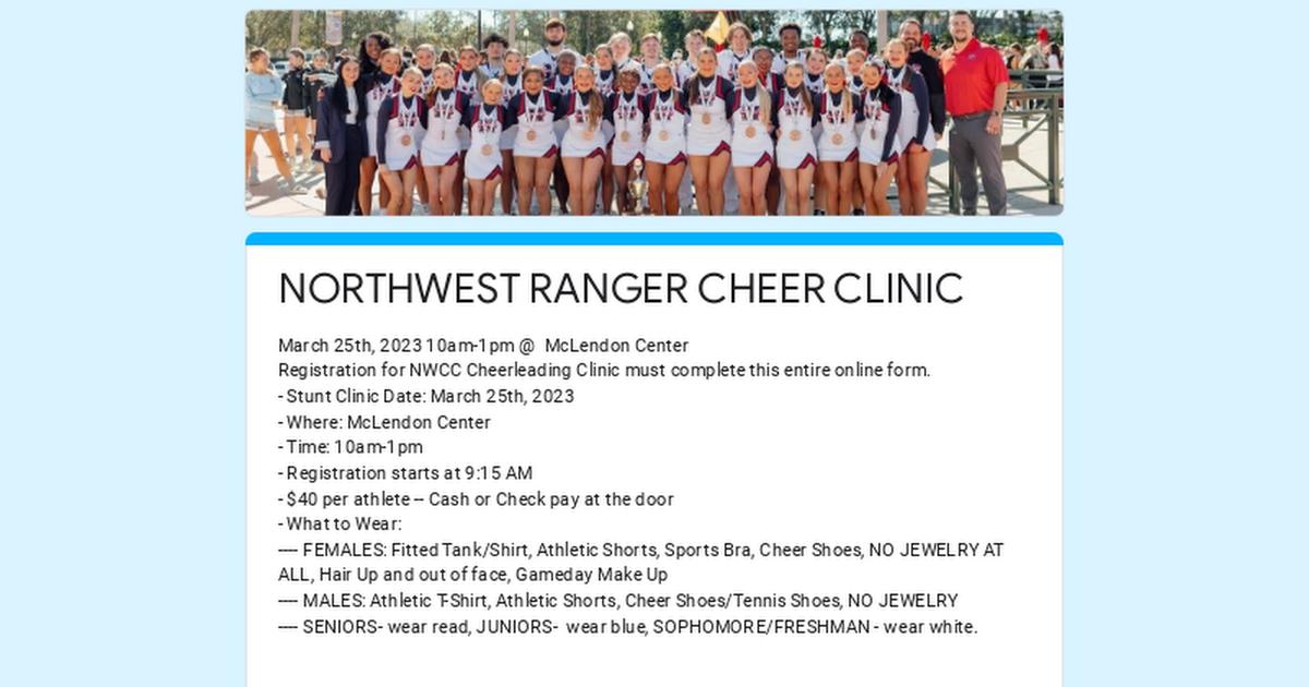 nwcc_cheer | TikTok | Linktree