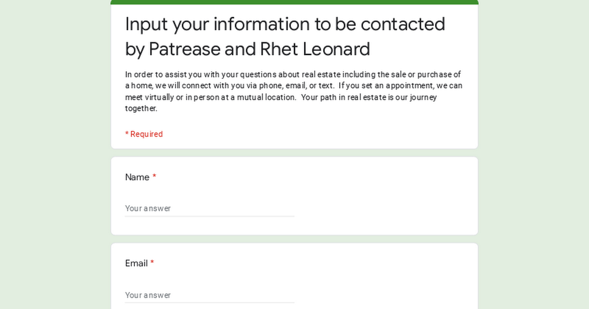 Rhet & Patrease Leonard | Twitter, Instagram, Facebook | Linktree
