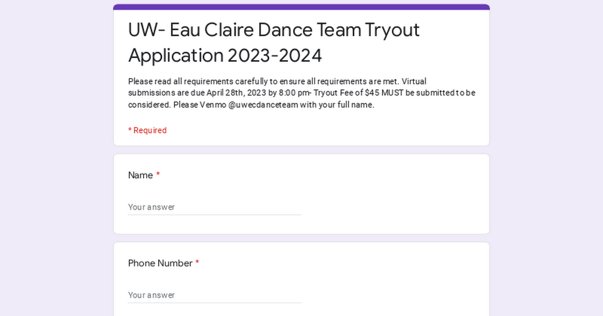 uwec.danceteam | Instagram, TikTok | Linktree