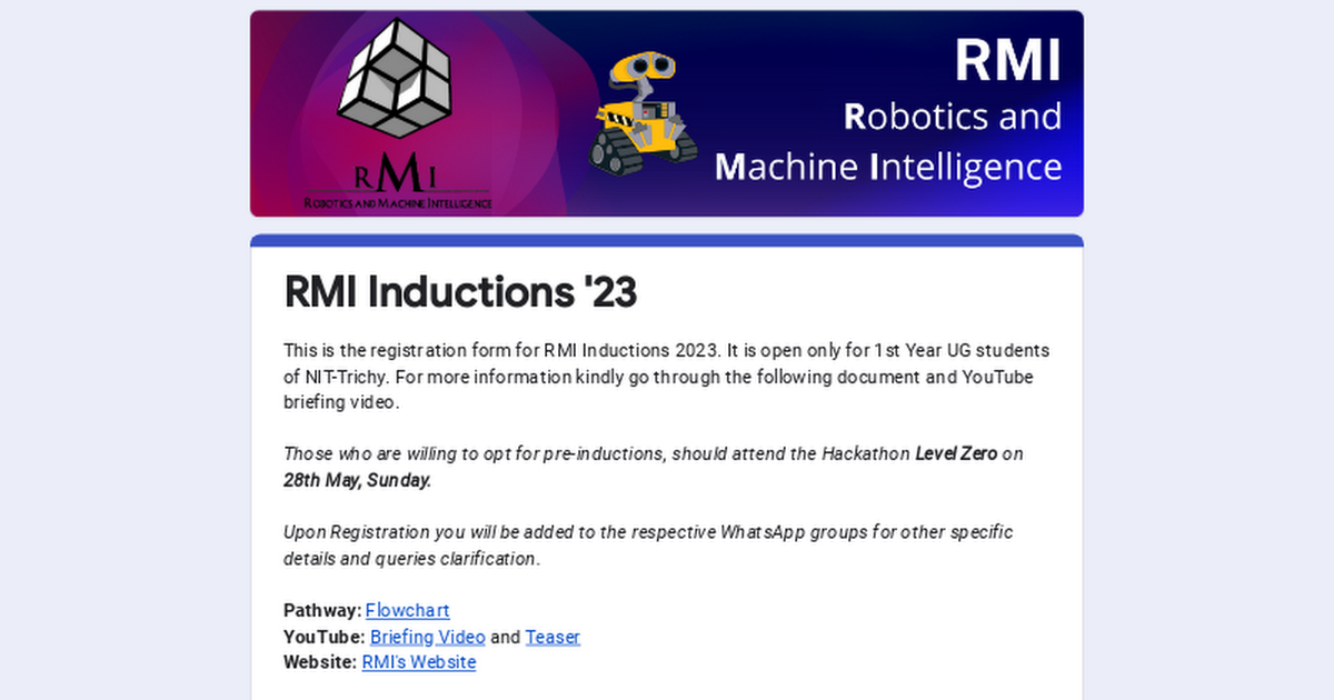 RMI-NITT | Instagram, Facebook | Linktree