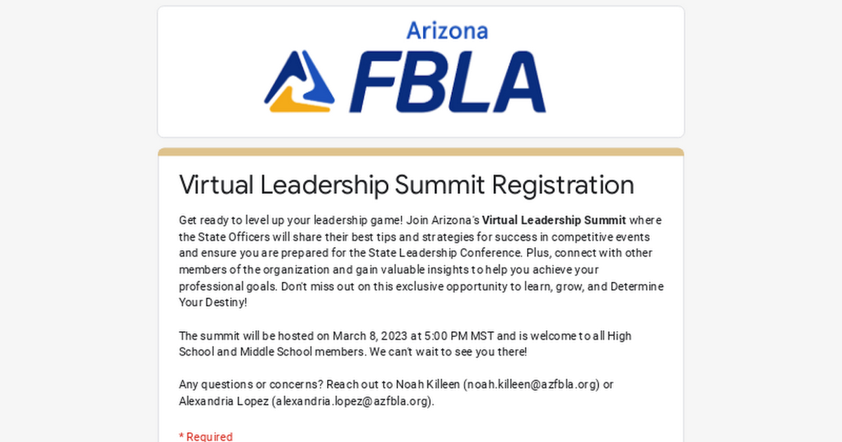 FBLA Arizona | Instagram, TikTok | Linktree