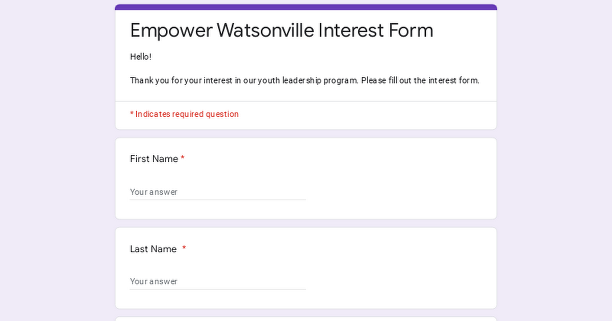 Empower Watsonville Youth | Linktree