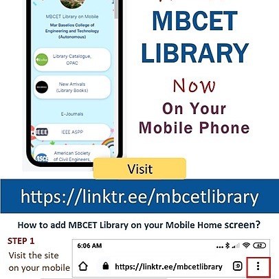 MBCET Library on Mobile | Linktree