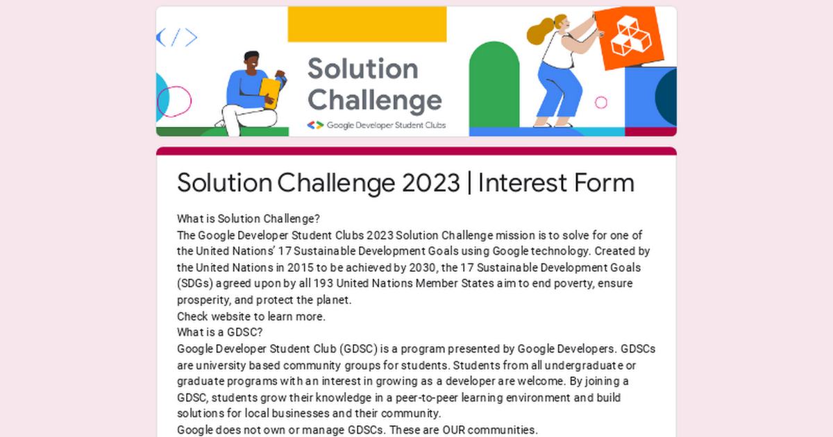 GDSC SRM IST, Ramapuram | Twitter, Instagram | Linktree