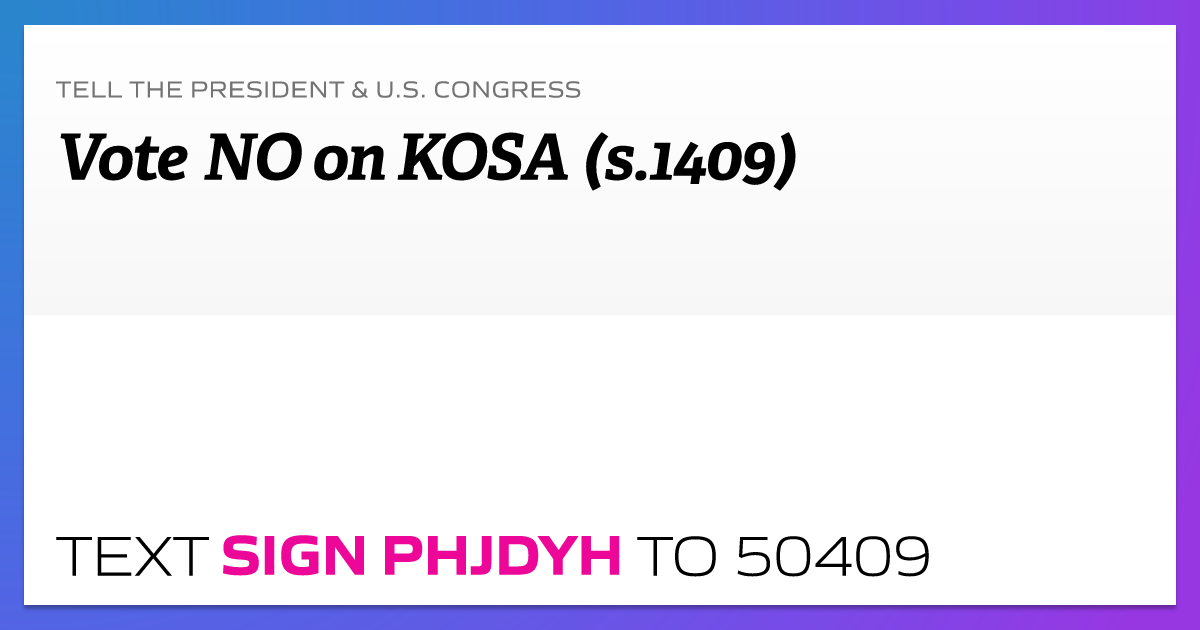 Stop KOSA! | Linktree