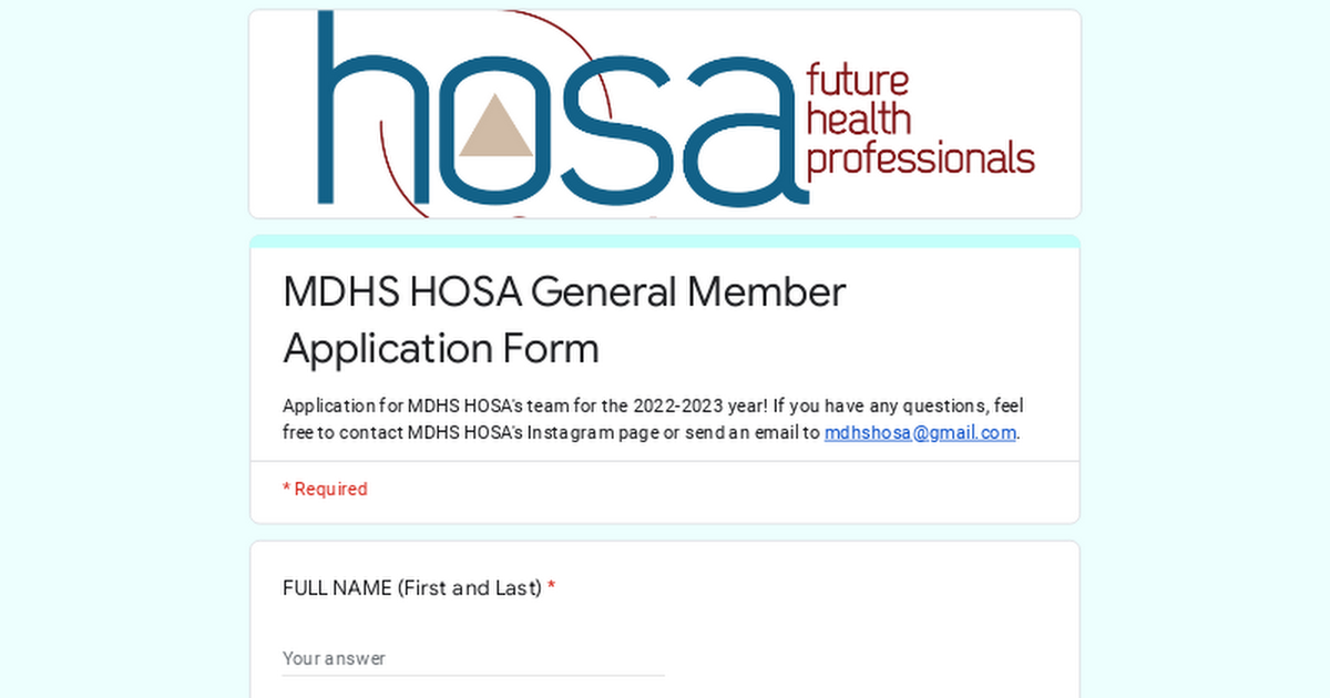 MDHS HOSA | Linktree
