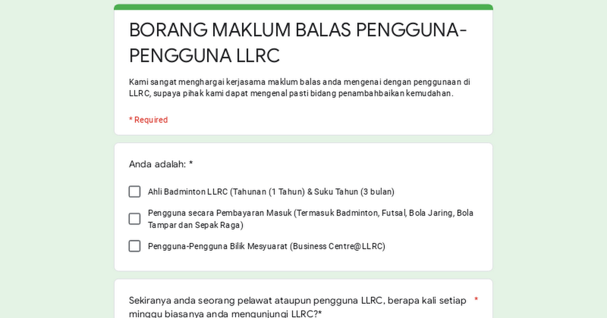 Liang Lumut Recreation Club | Instagram, Facebook | Linktree