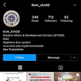 STADD, IIUM | Twitter, Instagram, Facebook | Linktree