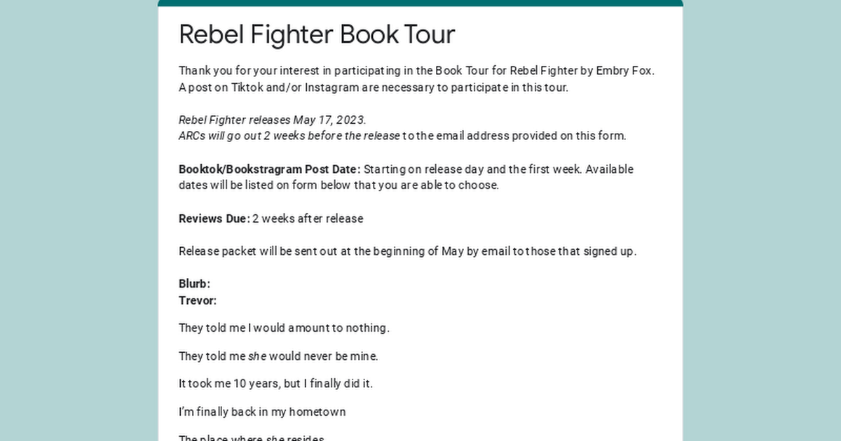 Embry Fox | Instagram, Facebook, TikTok | Linktree