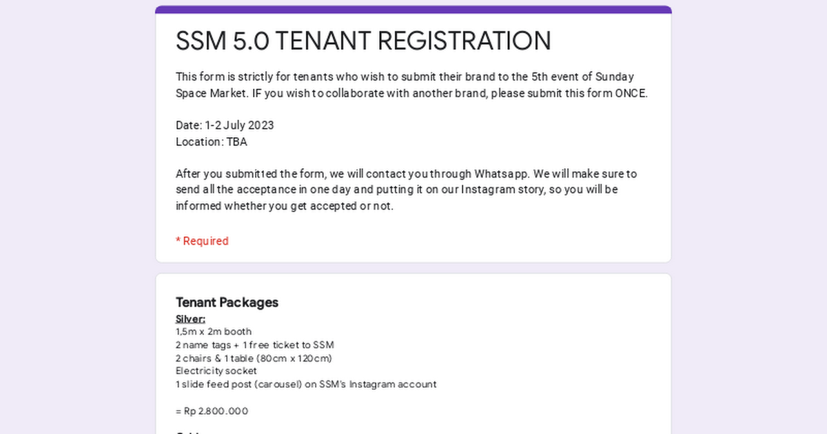 Sunday Space Market | Linktree