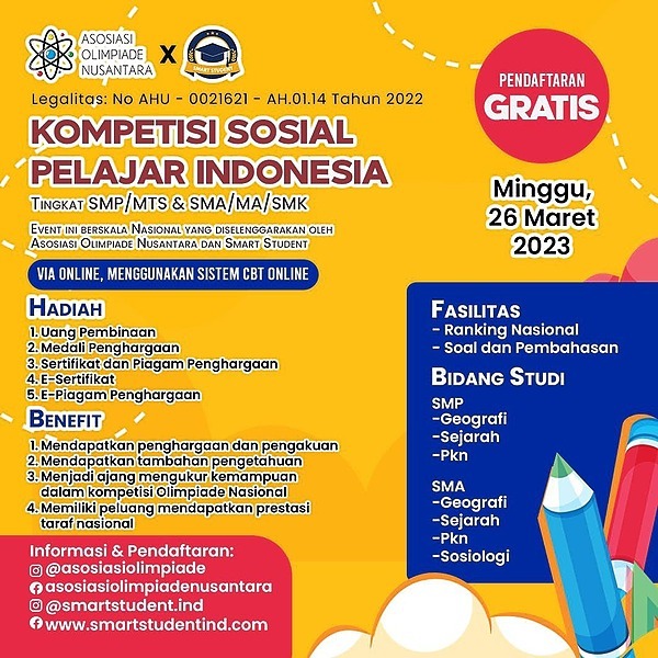 @SMARTSTUDENT.ID | Instagram, TikTok | Linktree