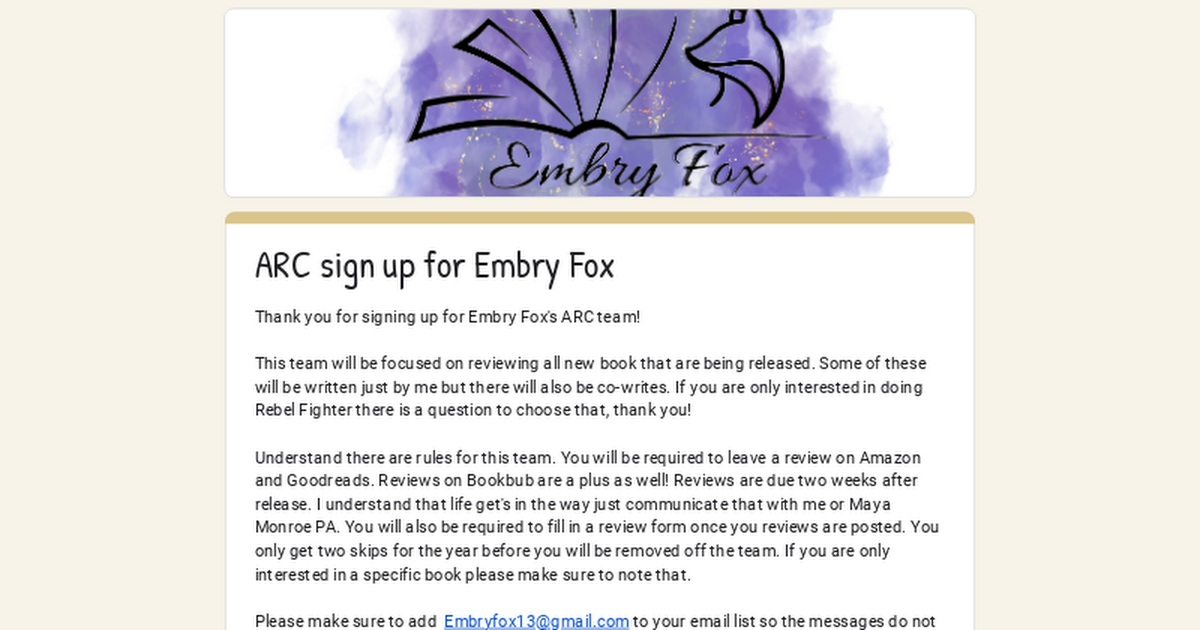 Embry Fox | Instagram, Facebook, TikTok | Linktree