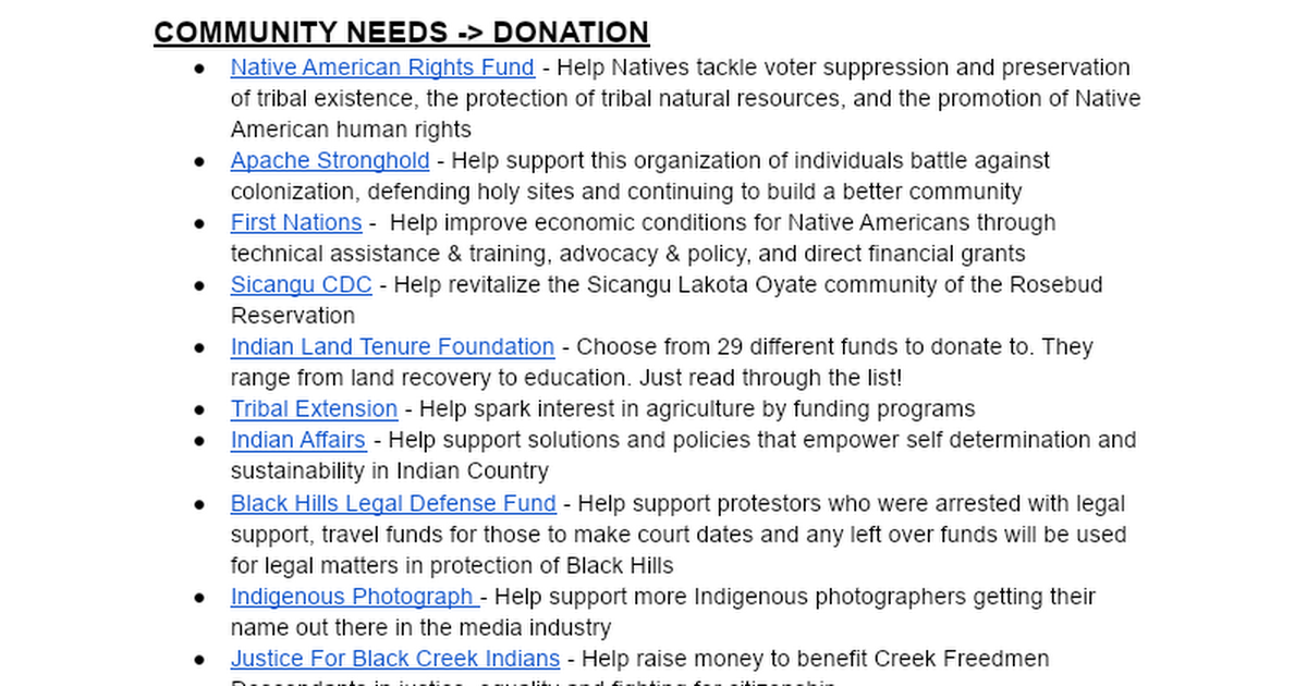 Indigenous Links | Linktree