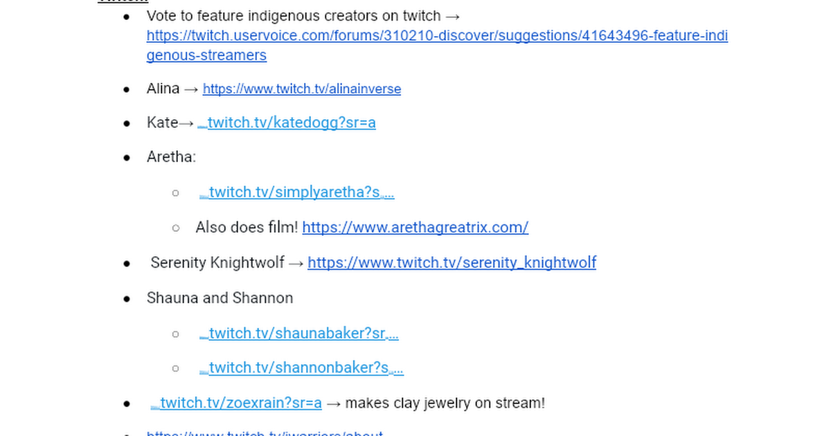 Indigenous Links | Linktree