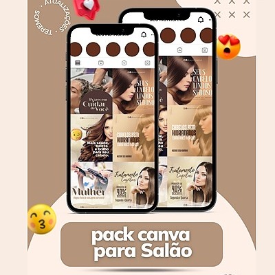 Pack Canva salão de beleza | Linktree
