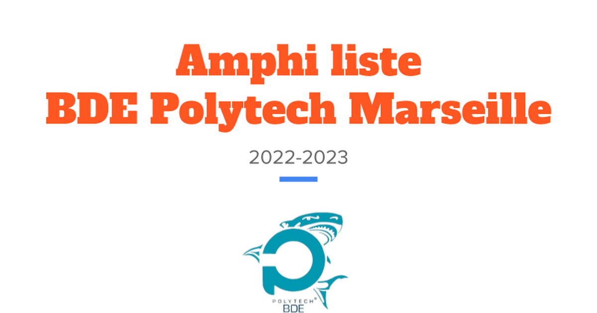 BDE Polytech Marseille 🦈 | Instagram | Linktree