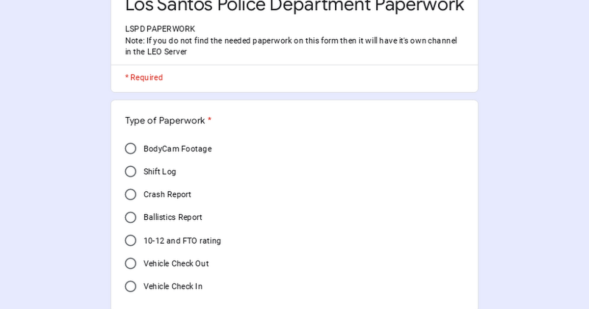 Los Santos Police Department | Linktree